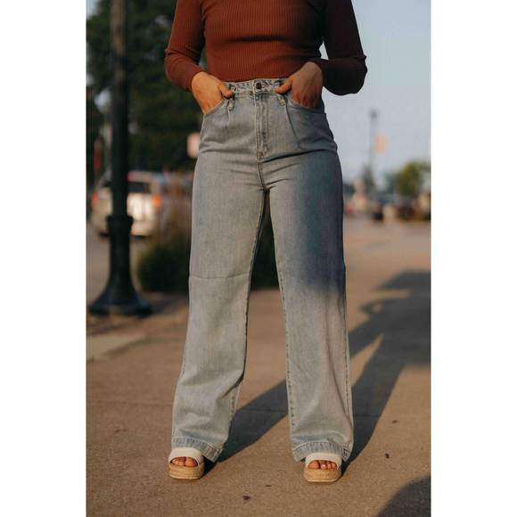 Insane Gene | Jeans | New Insane Gene Pleated Wide Straight Denim In ...